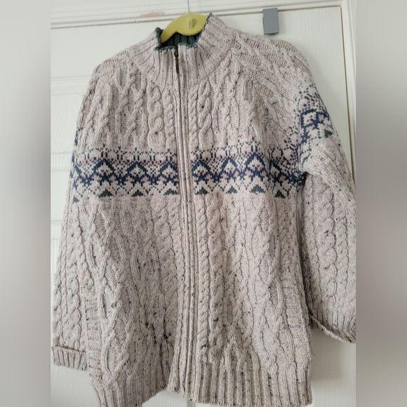 Aran Crafts | Sweaters | Aran Crafts Ireland 0 Merino Wool Zip Front ...